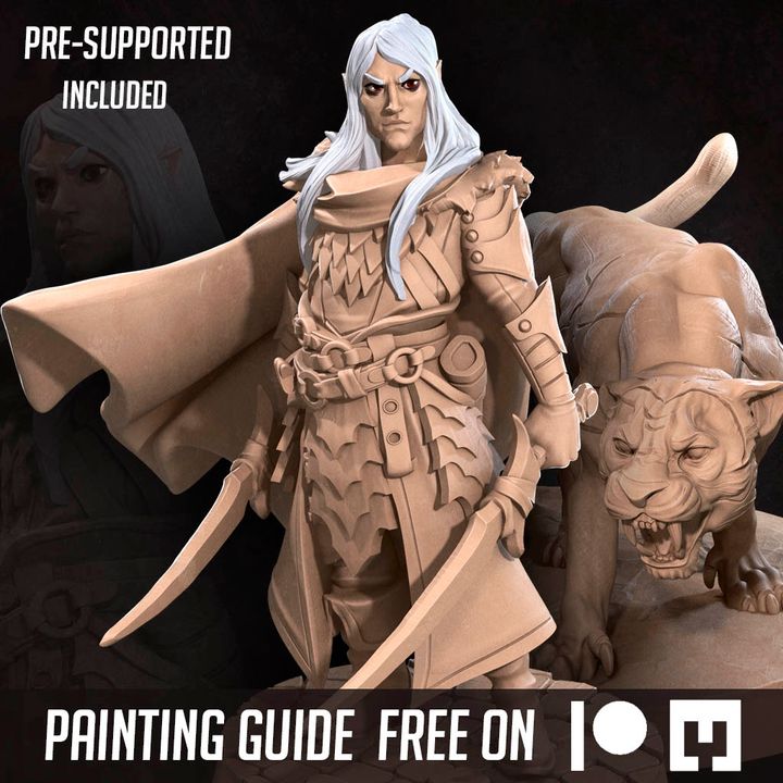 3D Printable Drow Ranger (+ Black Panther) by Bite the Bullet